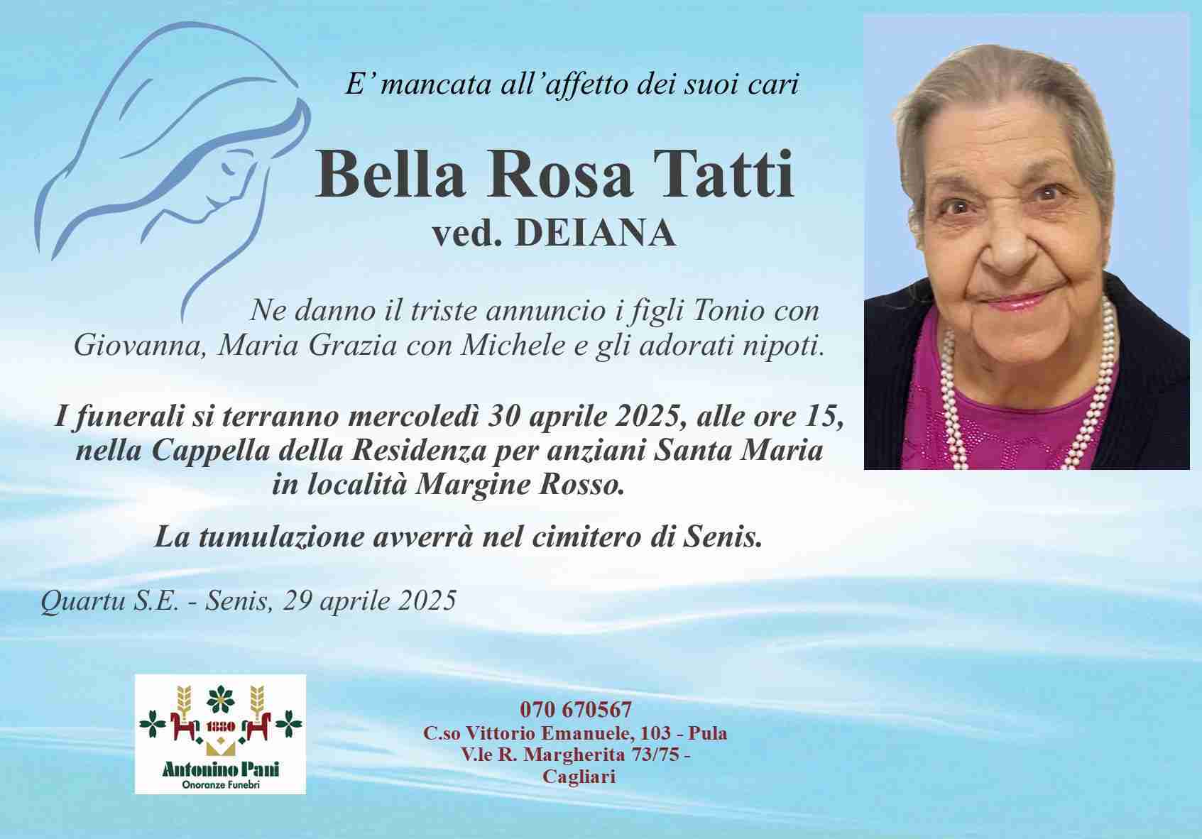 Funerali e annunci funebri a Quartucciu | Bella Rosa Tatti - Funer24