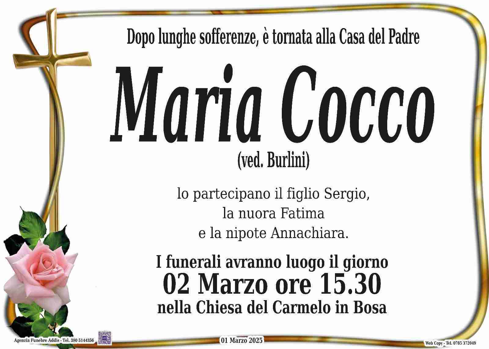 Funer24 - Maria Cocco Bosa (OR)