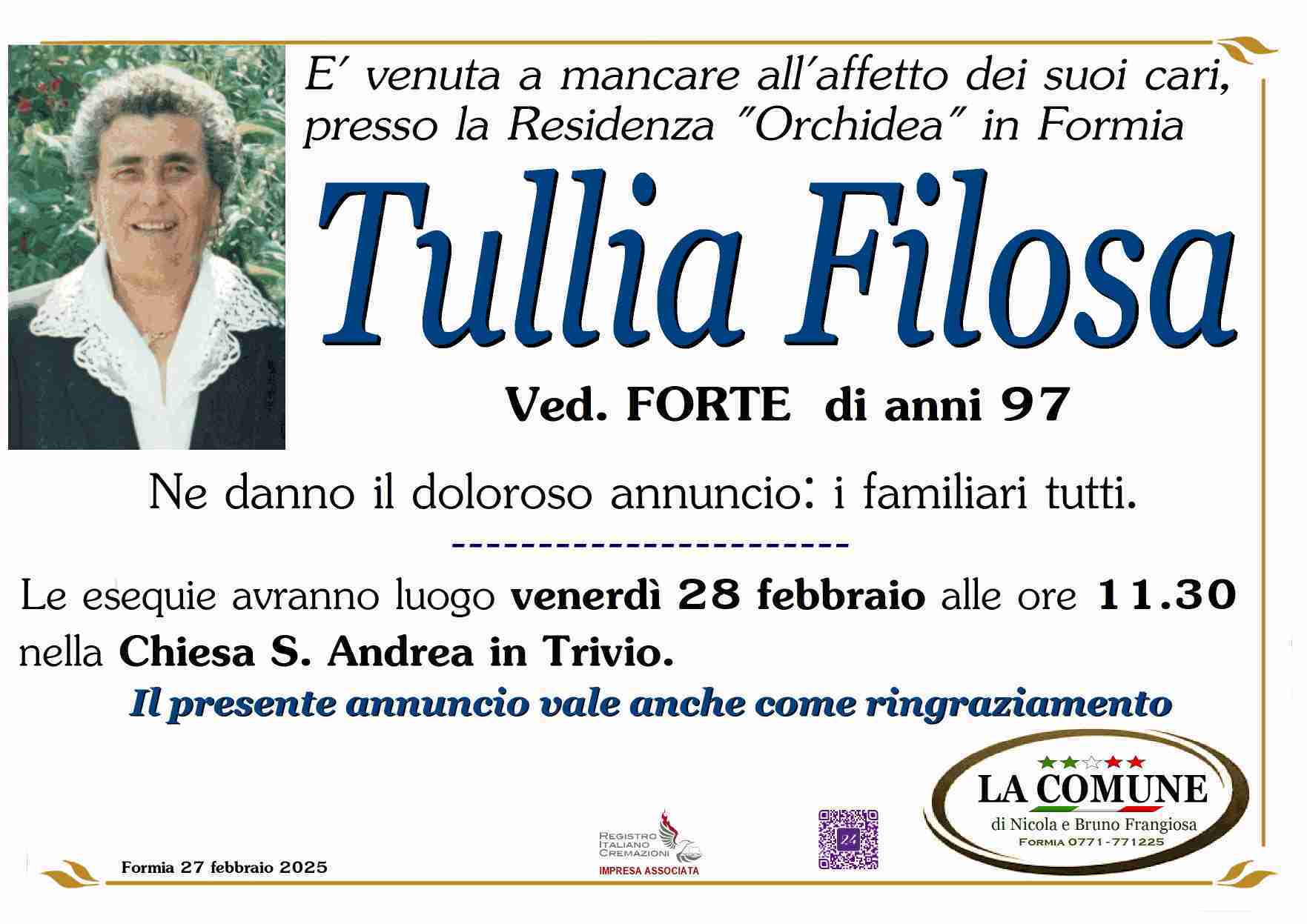 Funer24 - Tullia Filosa Formia (LT)