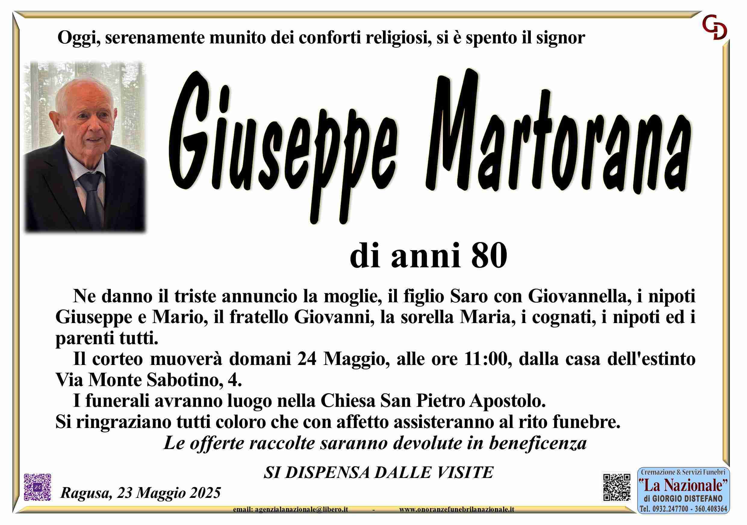 Funer24 - Giuseppe Martorana Ragusa (RG)