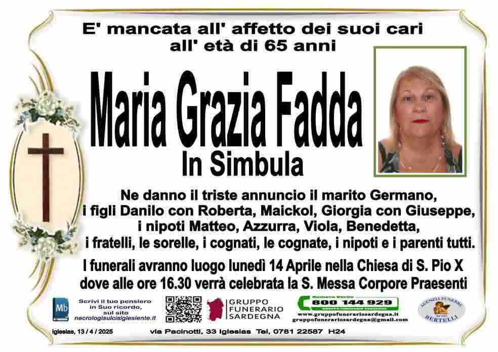 Funerali e annunci funebri a Iglesias | Maria Grazia Fadda - Funer24