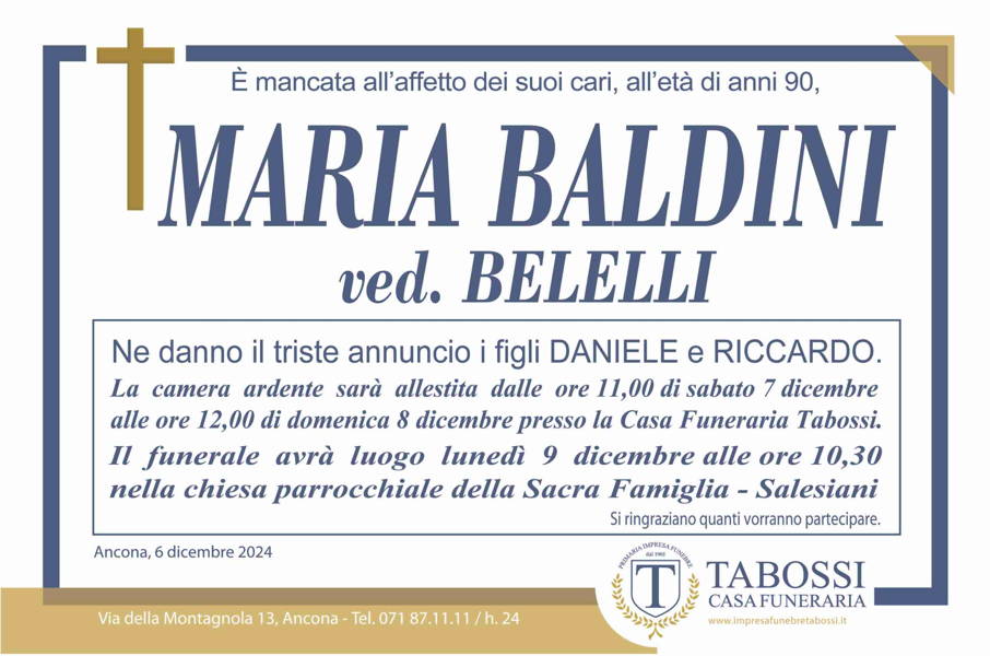 Funerali e annunci funebri a Ancona | Maria Baldini - Funer24