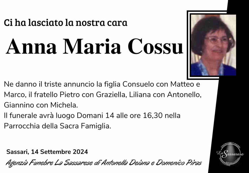 Funerali e annunci funebri a Sassari | Anna Maria Cossu - Funer24