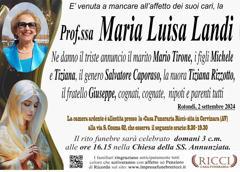 Funerali e annunci funebri a Rotondi | Maria Luisa Landi - Funer24