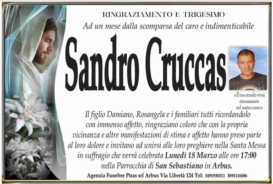 Funerali e annunci funebri a | Sandro Cruccas - Funer24