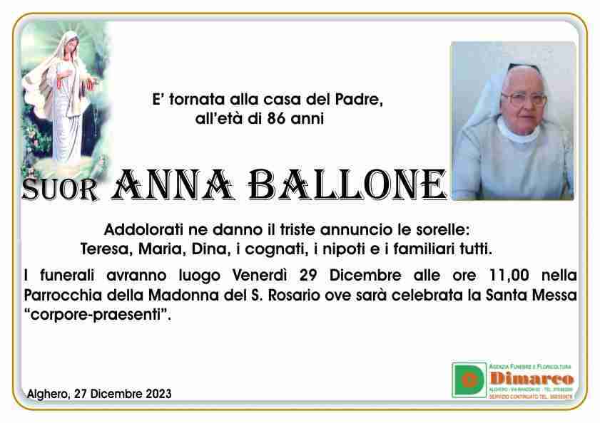 Funerali e annunci funebri a Roma | Suor Anna Ballone - Funer24