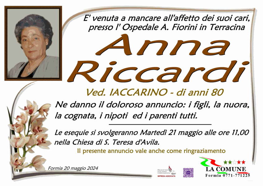 Funerali e annunci funebri a Formia | Anna Riccardi - Funer24