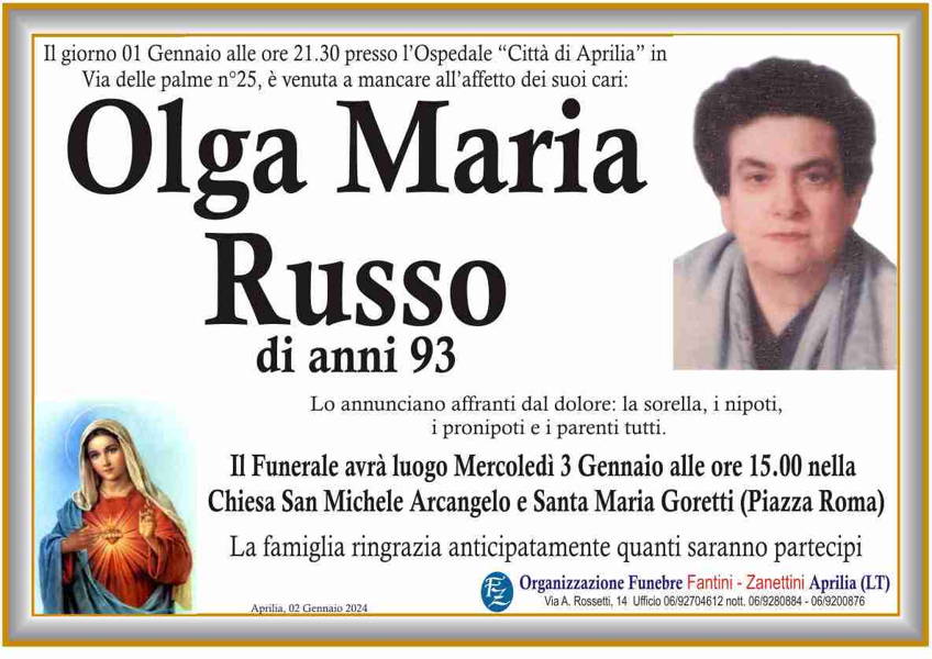 Funerali e annunci funebri a Aprilia | Olga Maria Russo - Funer24