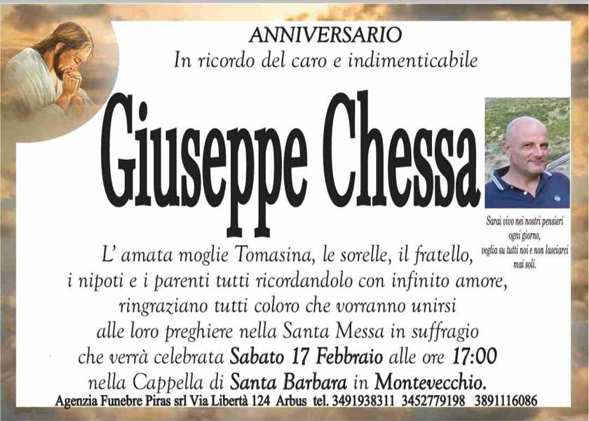 Funerali e annunci funebri a | Giuseppe Chessa - Funer24