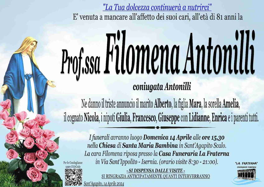 Funerali e annunci funebri a Sant'Agapito | Filomena Antonilli - Funer24