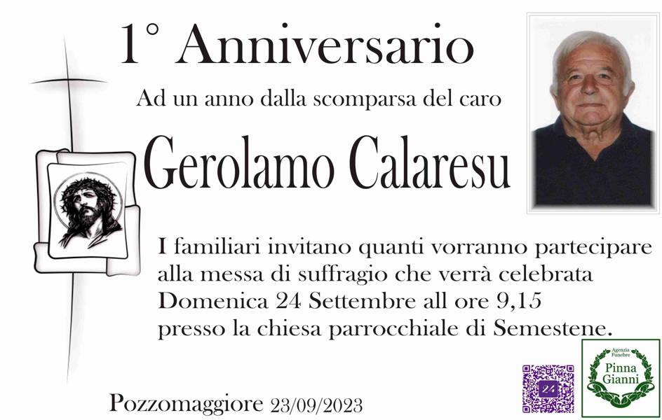 Funerali e annunci funebri a | Gerolamo Calaresu - Funer24