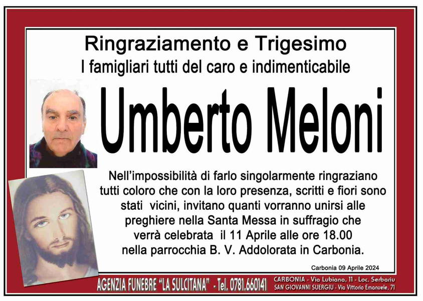 Funerali e annunci funebri a | Umberto Meloni - Funer24