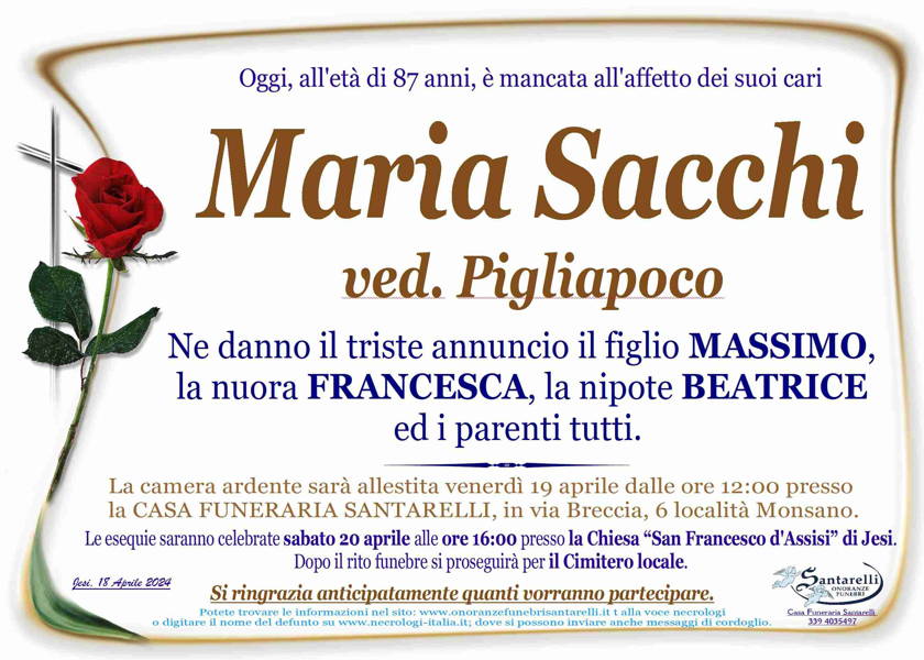 Funerali e annunci funebri a Jesi | Maria Sacchi - Funer24