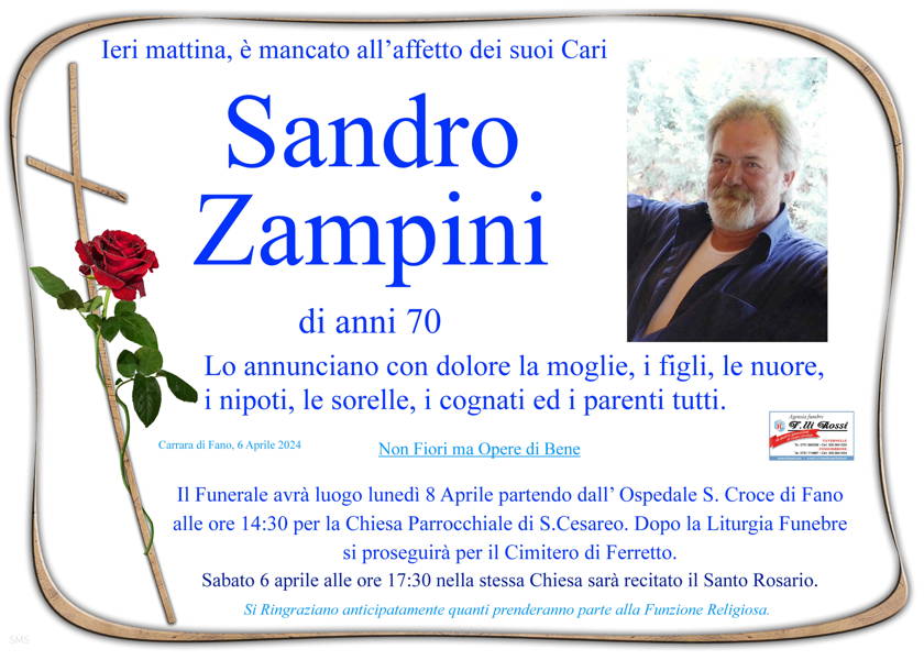 Funerali e annunci funebri a Fano | Sandro Zampini - Funer24