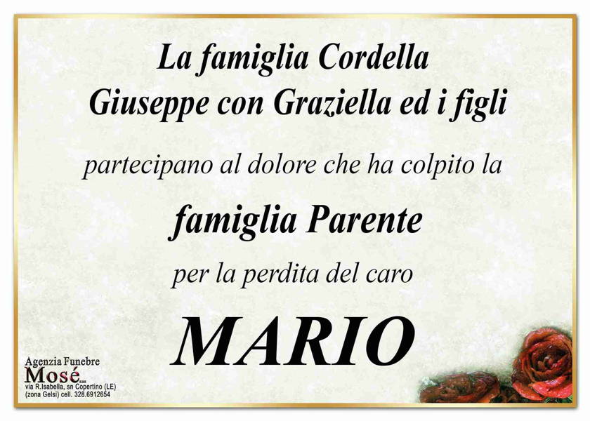 Funerali e annunci funebri a Copertino | Mario Parente - Funer24