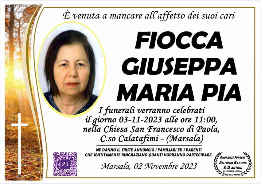 Funerali e annunci funebri a Marsala | Giuseppa Maria Pia Fiocca - Funer24