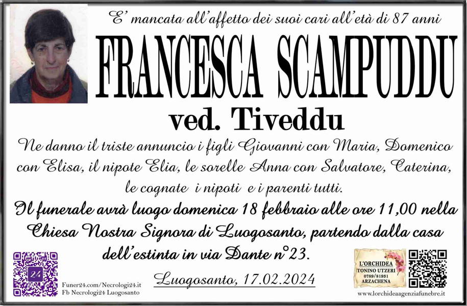 Funerali e annunci funebri a Luogosanto | Francesca Scampuddu - Funer24