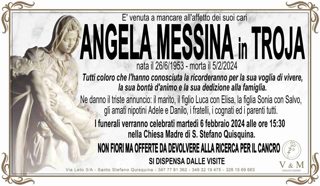 Funerali e annunci funebri a Santo Stefano Quisquina | Angela Messina - Funer24