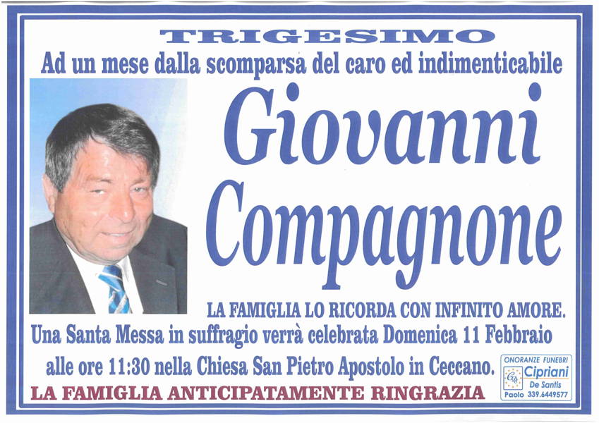Funerali e annunci funebri a | Giovanni Compagnone - Funer24