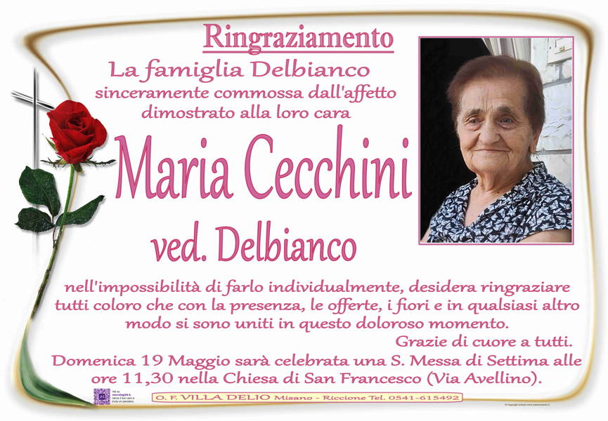 Funerali e annunci funebri a Riccione | Maria Cecchini - Funer24