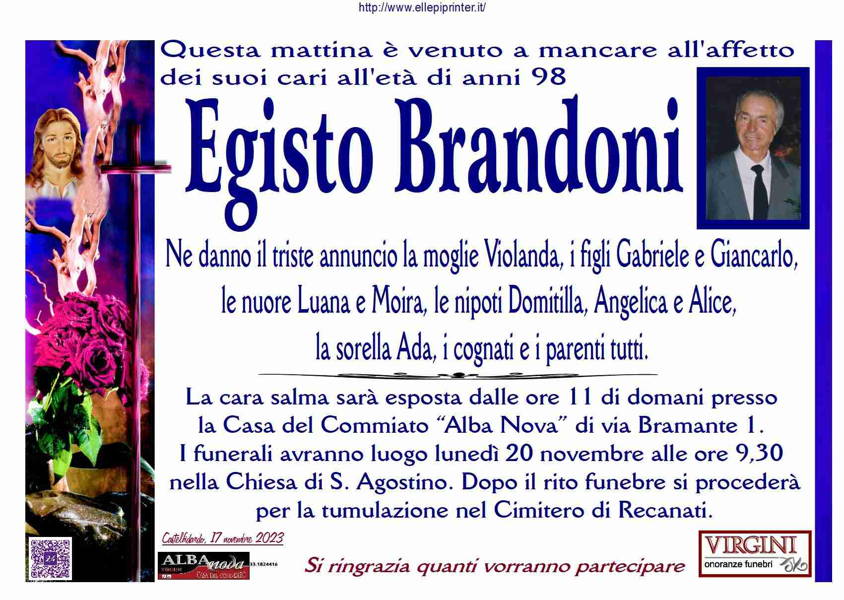 Funerali e annunci funebri a Castelfidardo | Egisto Brandoni - Funer24