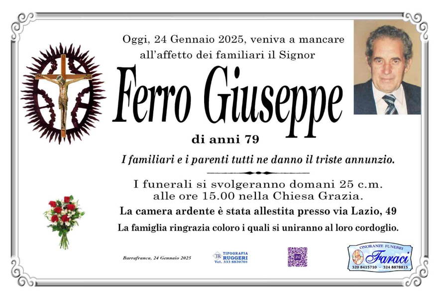 Funerali e annunci funebri a Barrafranca | Giuseppe Ferro - Funer24