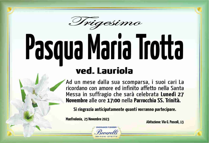 Funerali e annunci funebri a Manfredonia | Pasqua Maria Trotta - Funer24