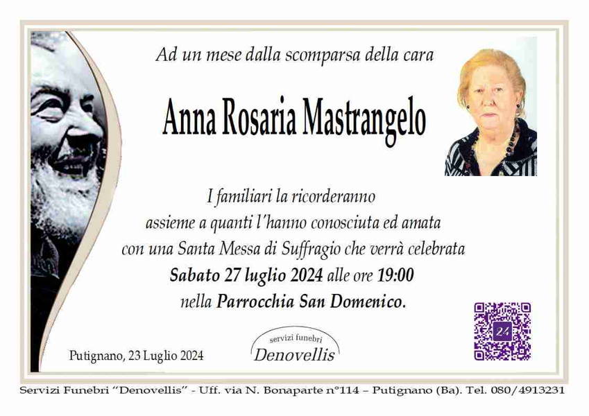 Funerali e annunci funebri a Putignano | Anna Rosaria Mastrangelo - Funer24