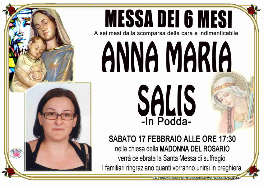 Funerali e annunci funebri a Villacidro | Anna Maria Salis - Funer24