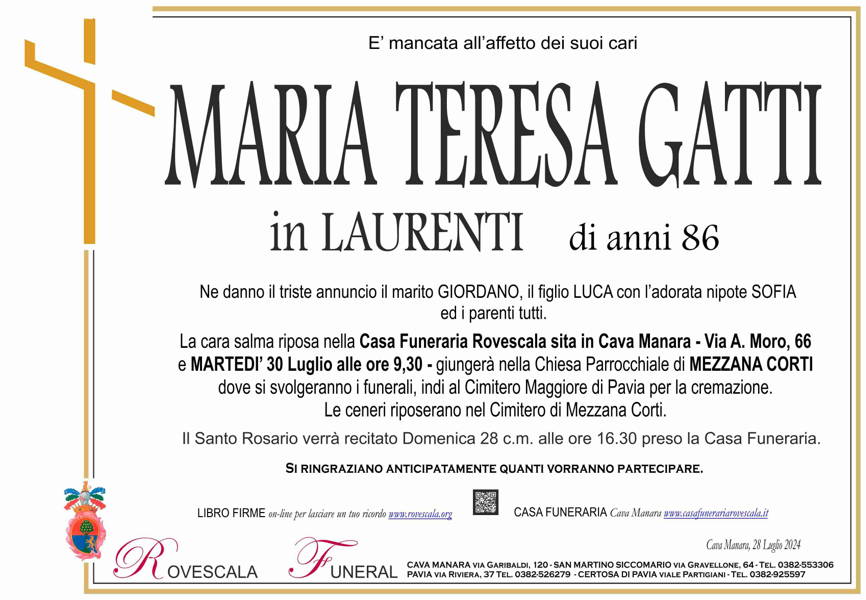 Funerali e annunci funebri a Cava Manara | Maria Teresa Gatti - Funer24