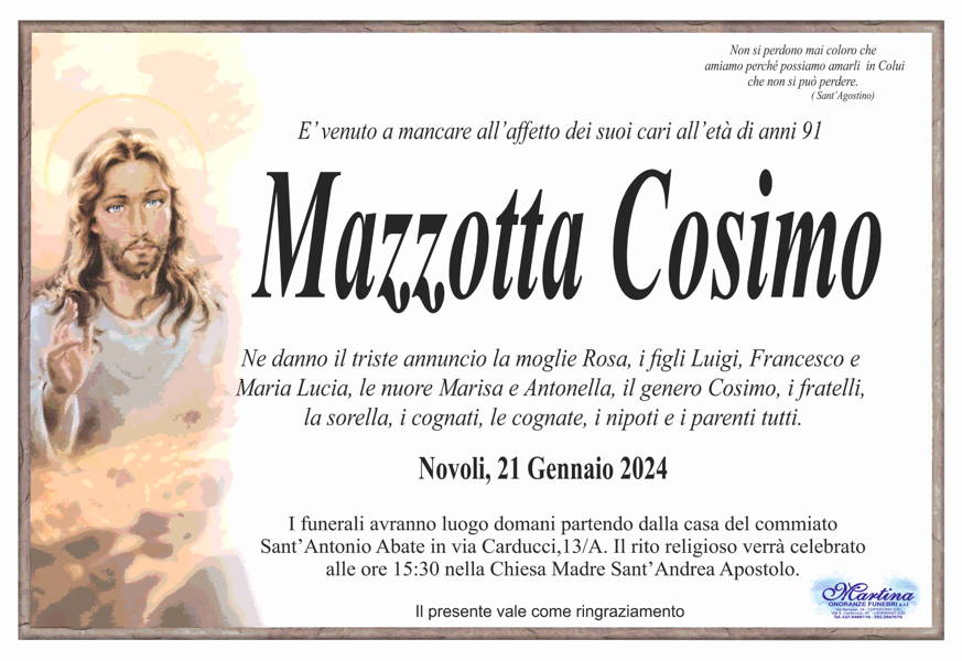 Funerali e annunci funebri a Novoli | Cosimo Mazzotta - Funer24