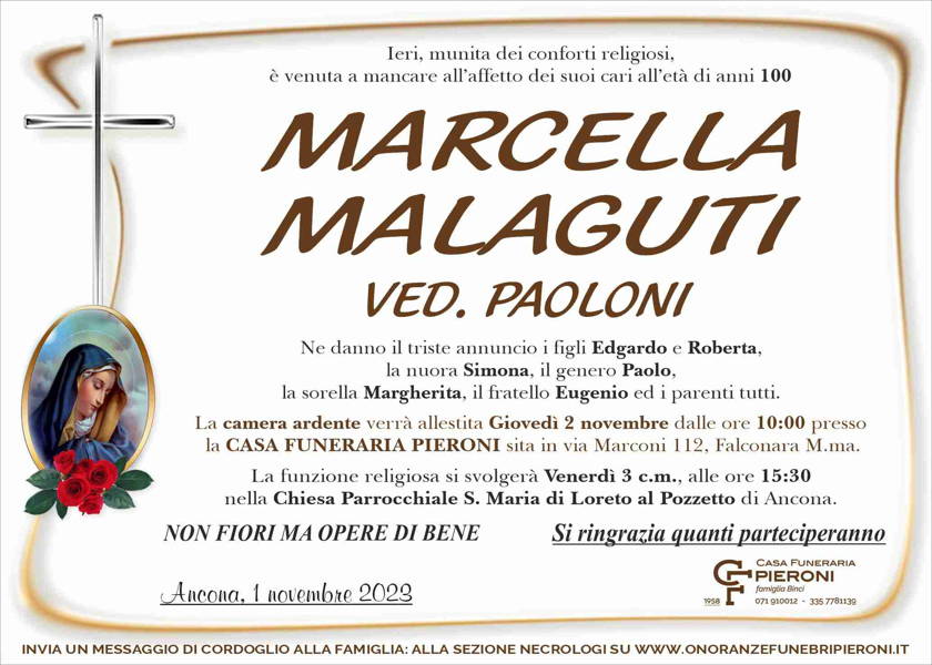 Funerali e annunci funebri a Ancona | Marcella Malaguti - Funer24