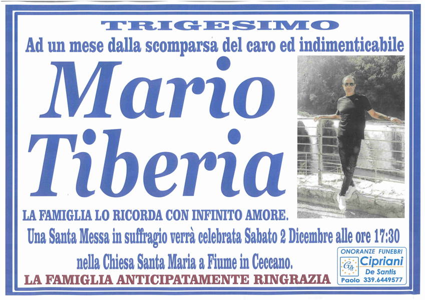Funerali e annunci funebri a Ceccano | Mario Tiberia - Funer24