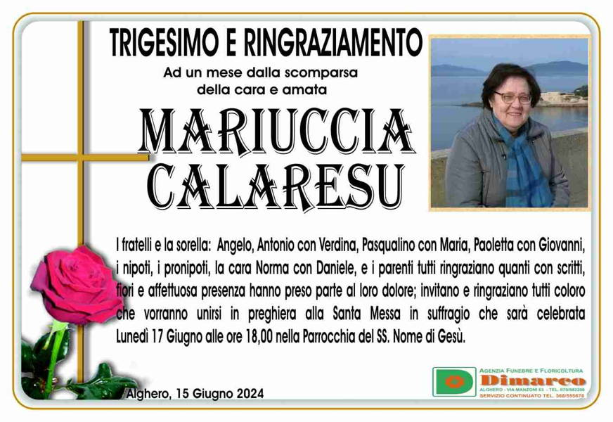 Funerali e annunci funebri a Alghero | Mariuccia Calaresu - Funer24
