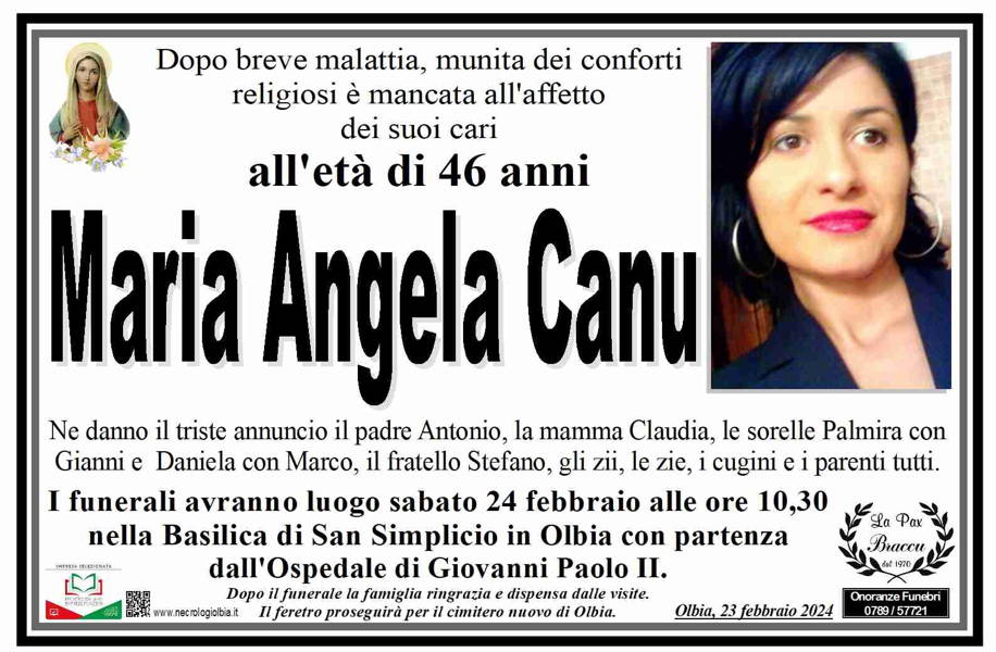 Funerali e annunci funebri a Corsico | Maria Angela Canu - Funer24