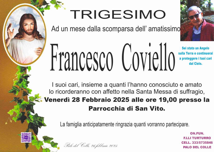 Funerali e annunci funebri a Palo del Colle | Francesco Coviello - Funer24