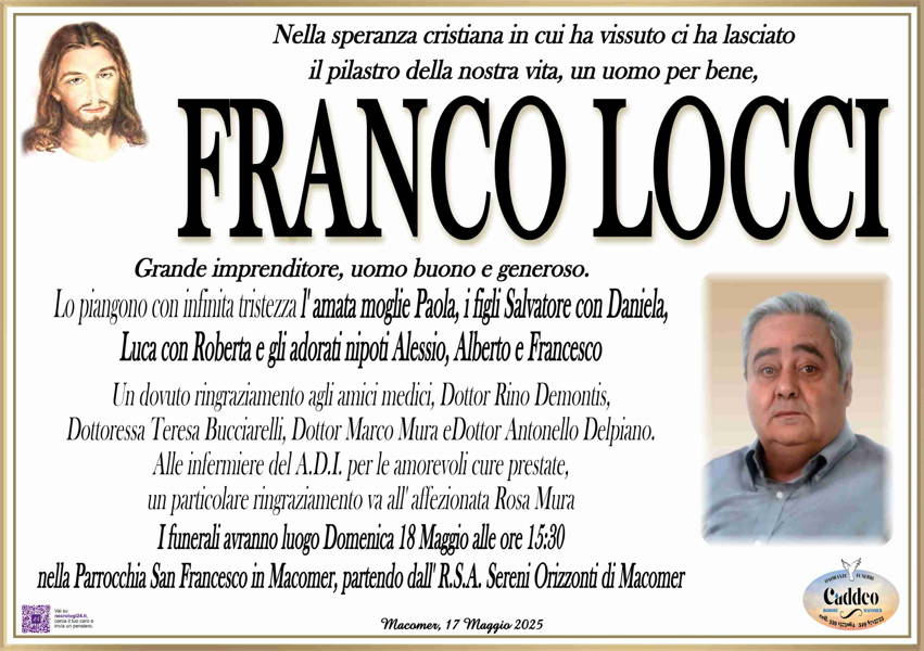 Funerali e annunci funebri a Macomer | Franco Locci - Funer24
