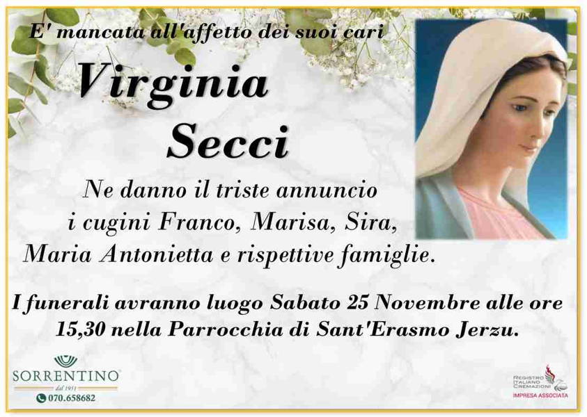 Funerali e annunci funebri a Quartu Sant'Elena | Virginia Secci - Funer24
