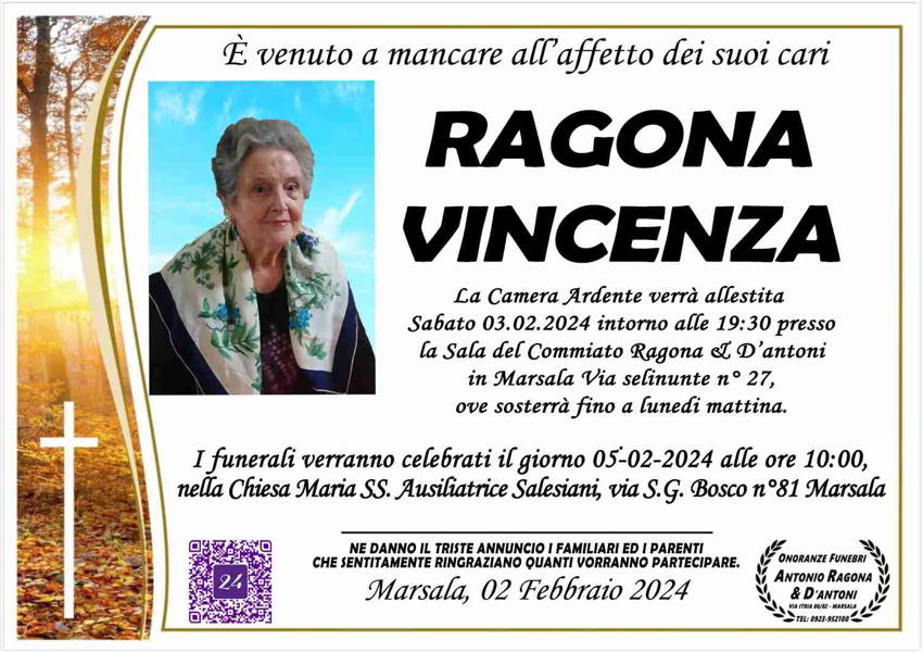 Funerali e annunci funebri a Petrosino | Vincenza Ragona - Funer24