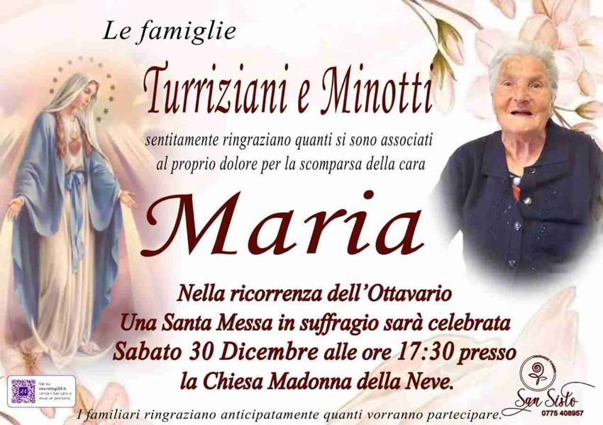 Funerali e annunci funebri a Frosinone | Maria Minotti - Funer24