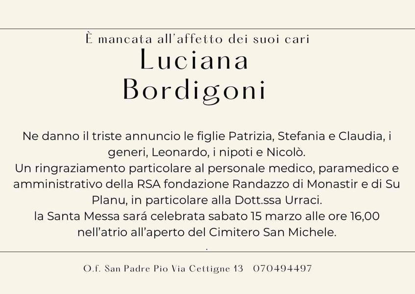 Funerali e annunci funebri a Settimo San Pietro | Luciana Bordigoni ...