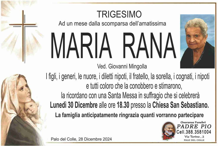 Funerali e annunci funebri a Palo del Colle | Maria Rana - Funer24