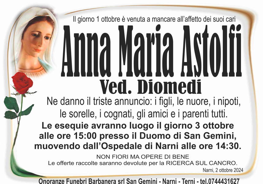 Funerali e annunci funebri a San Gemini | Anna Maria Astolfi - Funer24